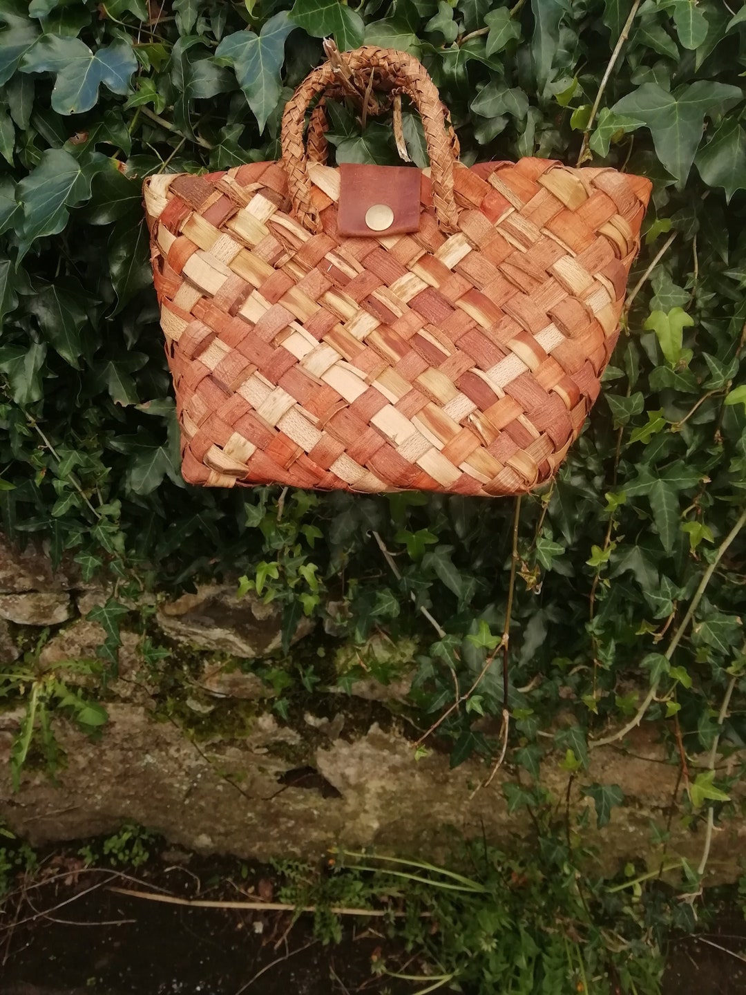 Woven Bark Handbag - Etsy Sweden