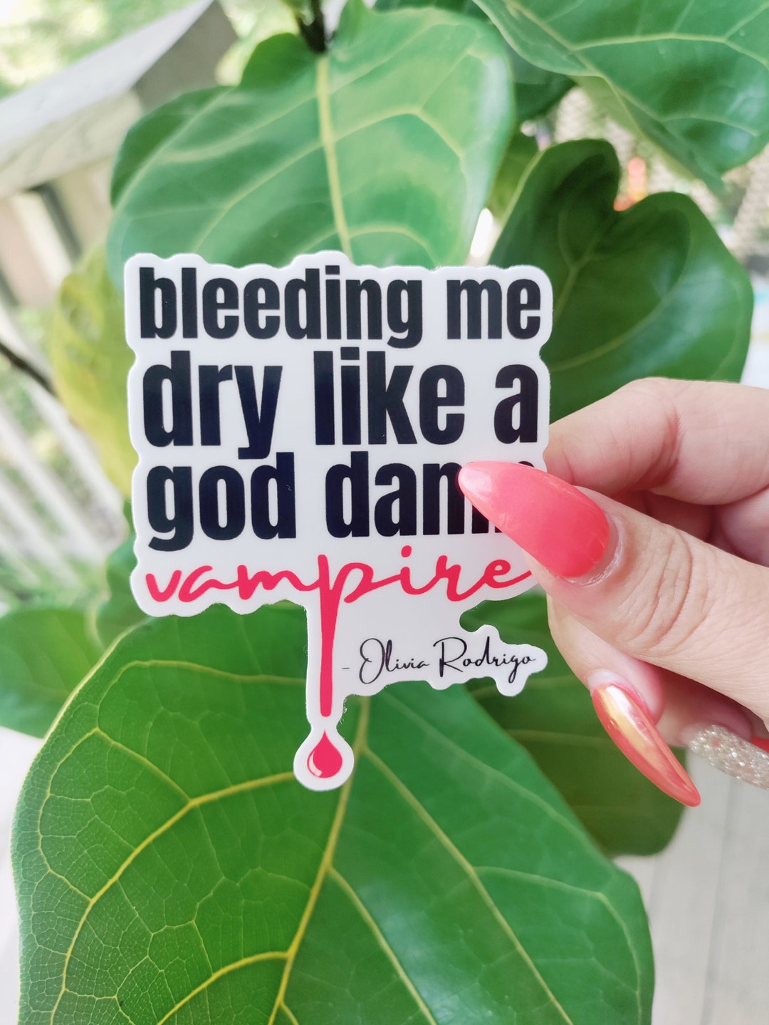Bleeding Me Dry Olivia Rodrigo Sticker - Etsy