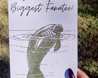You Are a Gift to Hu-manatee Greeting Card - Etsy