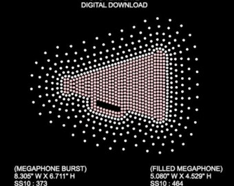 Heart Scatter Burst Rhinestone Template SVG - Etsy