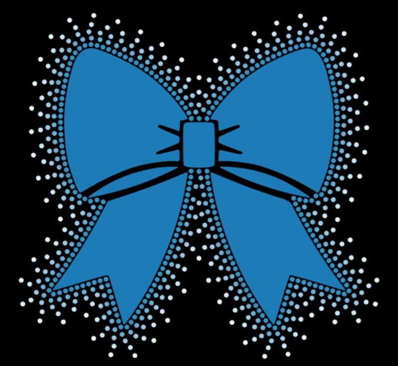 Bow HTV and Rhinestone Burst SVG Template - Etsy