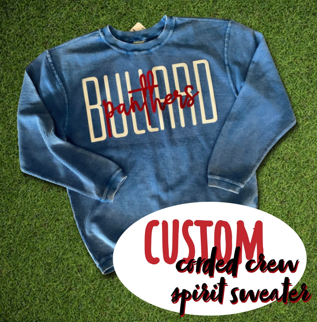 Custom Corded Crew Spirit Sweater - GROUP ORDER of 12+ - Etsy