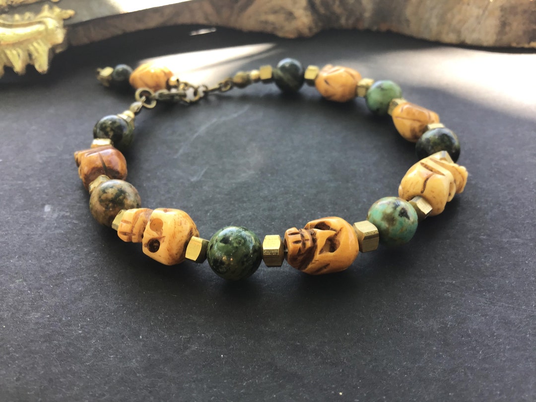 Shamanic Skull Talisman Bracelet Rare Tibetan Bone Skull - Etsy Australia