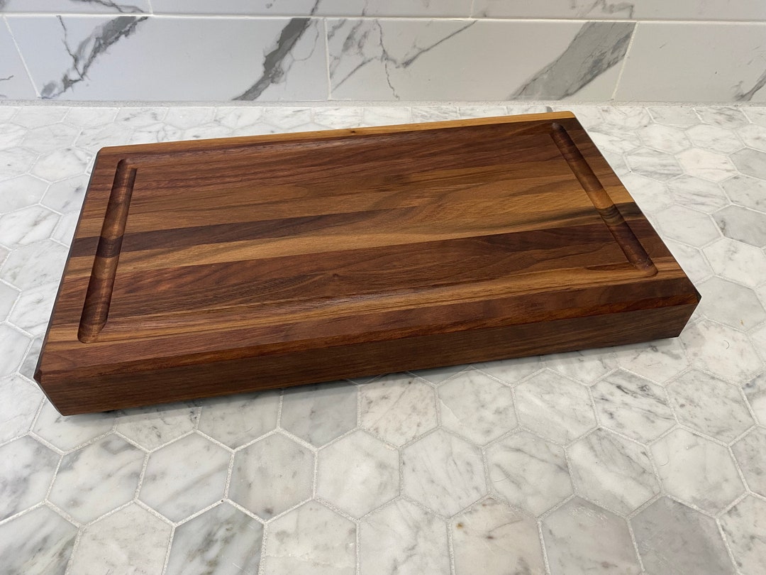 Handmade Walnut Edge Grain Butcher Block Cutting Board 9x16 - Etsy