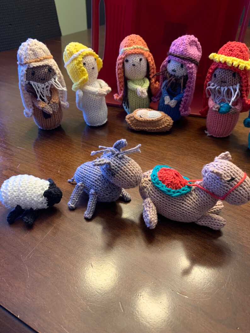 Nativity Set Hand Knit Nativity 11 Piece Nativity Kids - Etsy