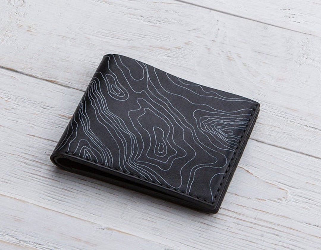 Custom Wallet, Personalized Leather Cash Envelope Wallet, Small Mens ...