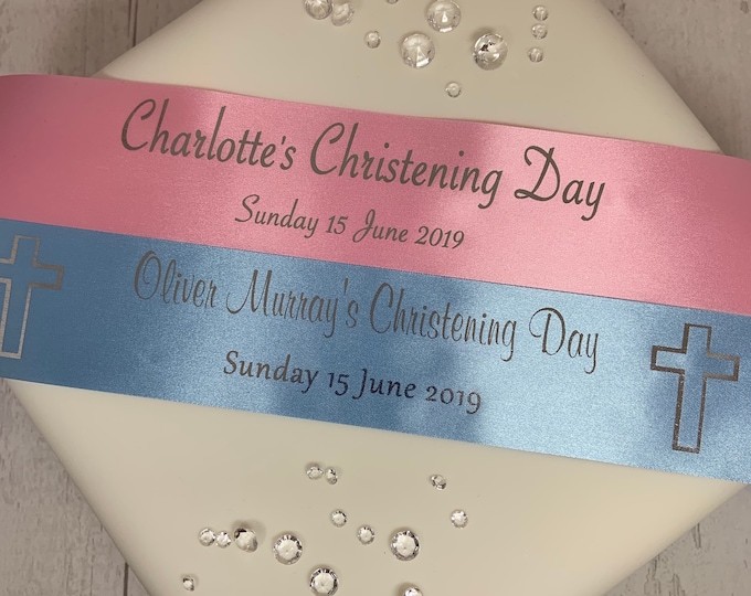 Christening Ribbon Personalised, Can Also Be Customised for Baptism ...