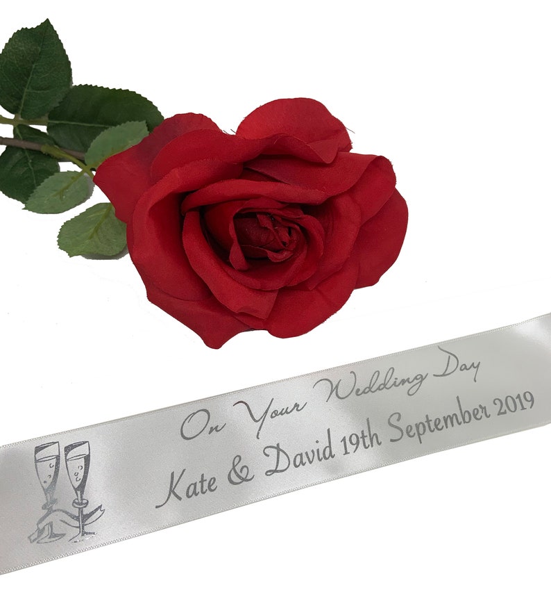 Personalised Wedding Ribbon 45mm wide | Etsy