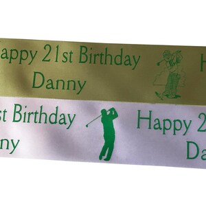 Personalised GOLF Theme Ribbon, 45mm Width, Minimum Order One Metre - Etsy