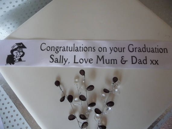 GRADUATION ribbon banner personalised Custom Graduation | Etsy