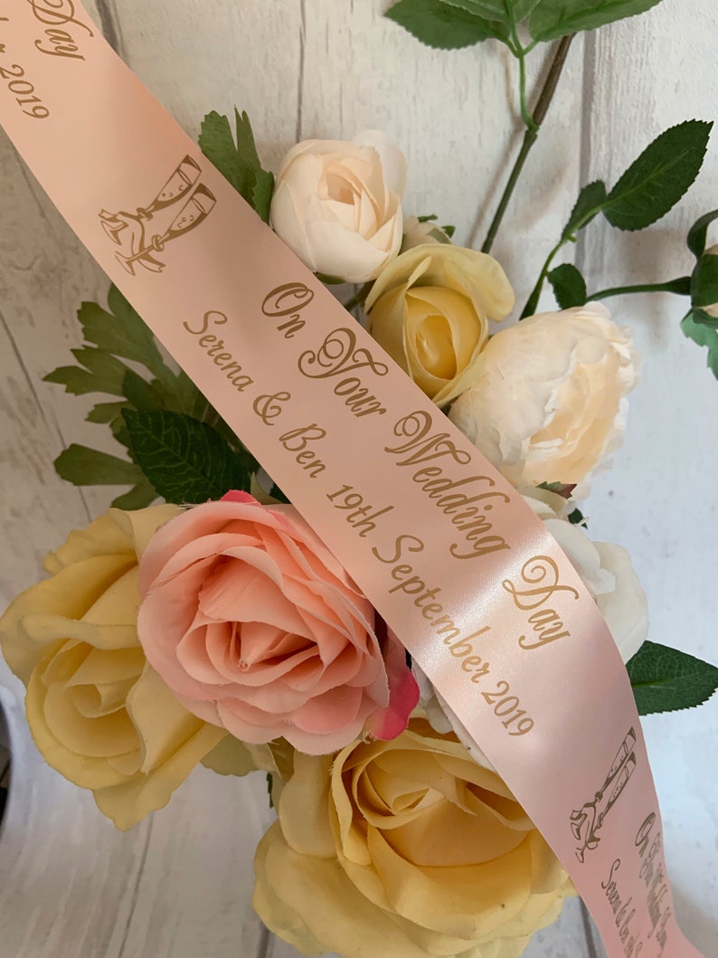Personalised Wedding Ribbon 45mm wide | Etsy
