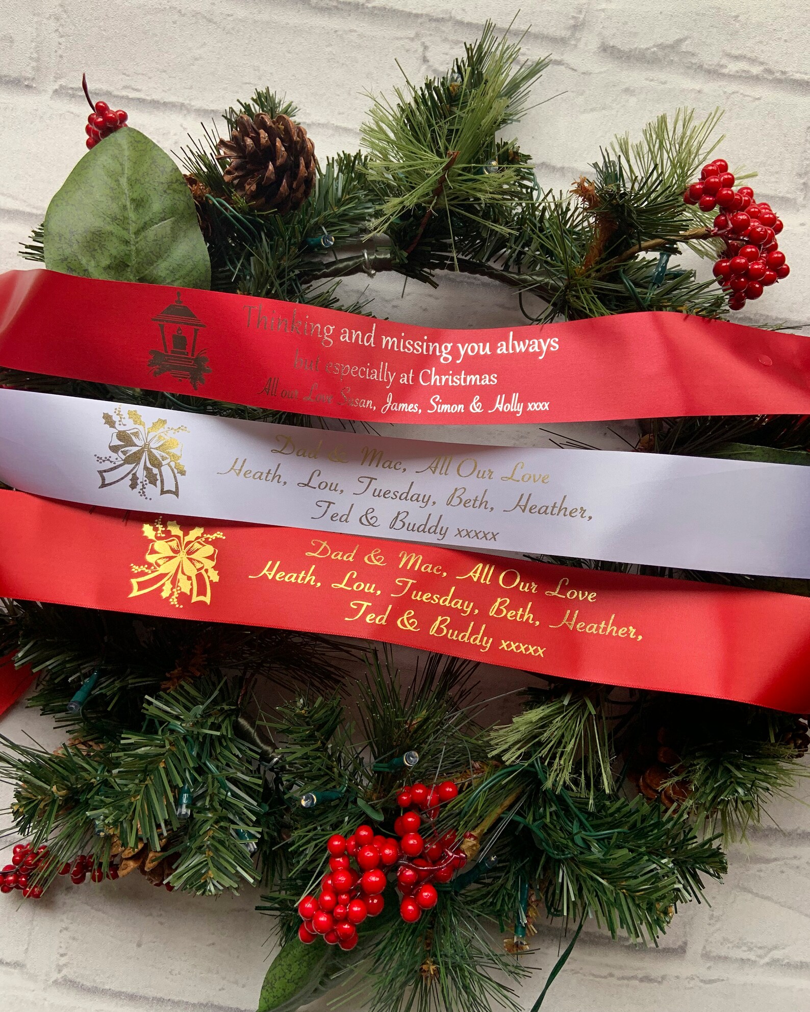 Personalised ribbon for all occasions 45mm wide minimum order | Etsy