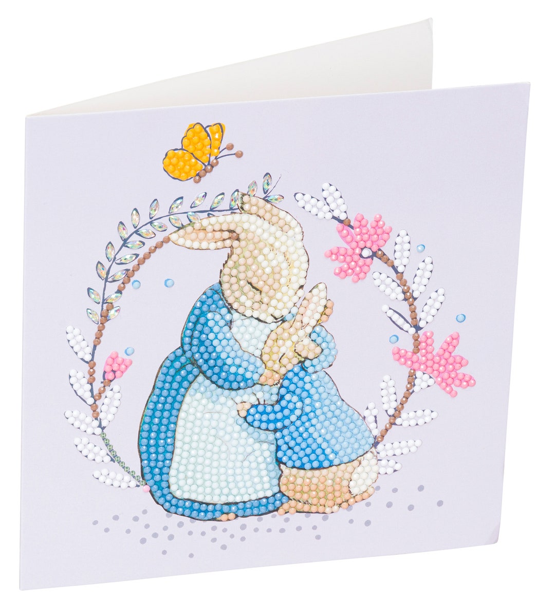 Peter & Mrs Josephine Rabbit DIY Crystal Art Greeting Card or Picture ...