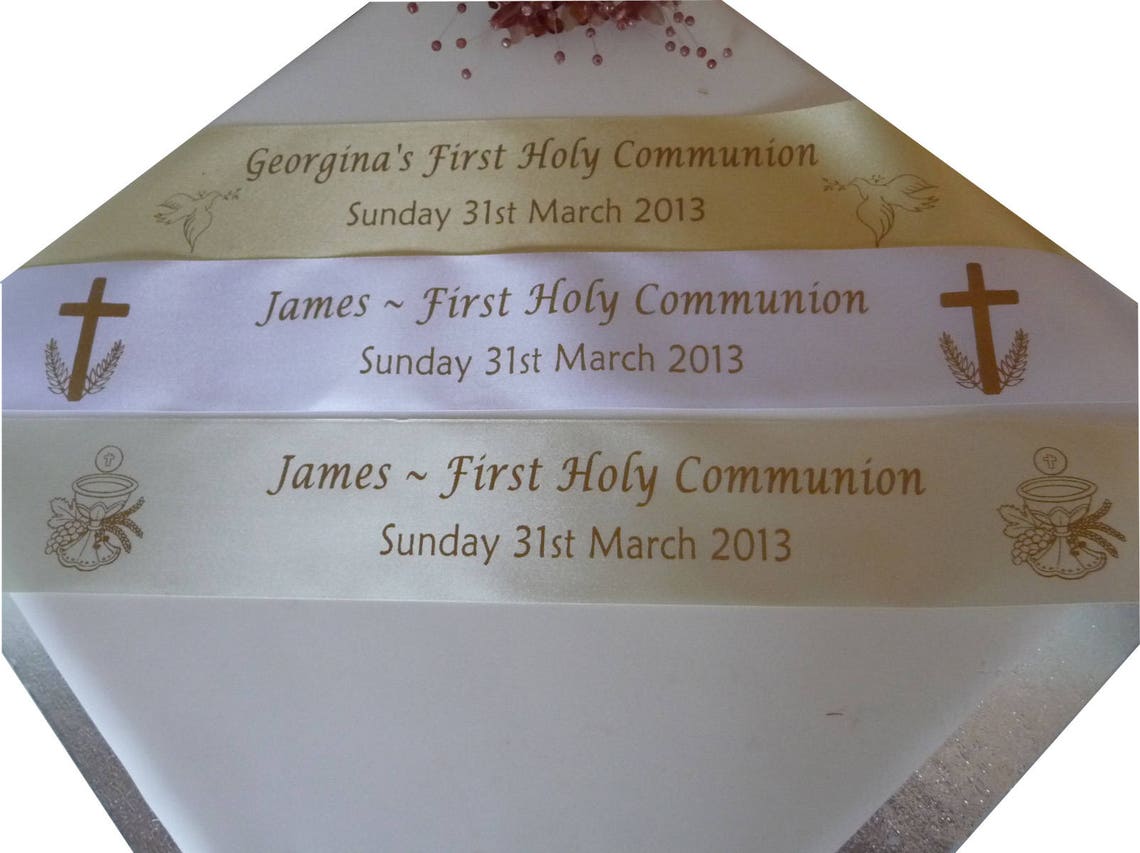 Christening Ribbon Personalised Can Also Be Customised for - Etsy