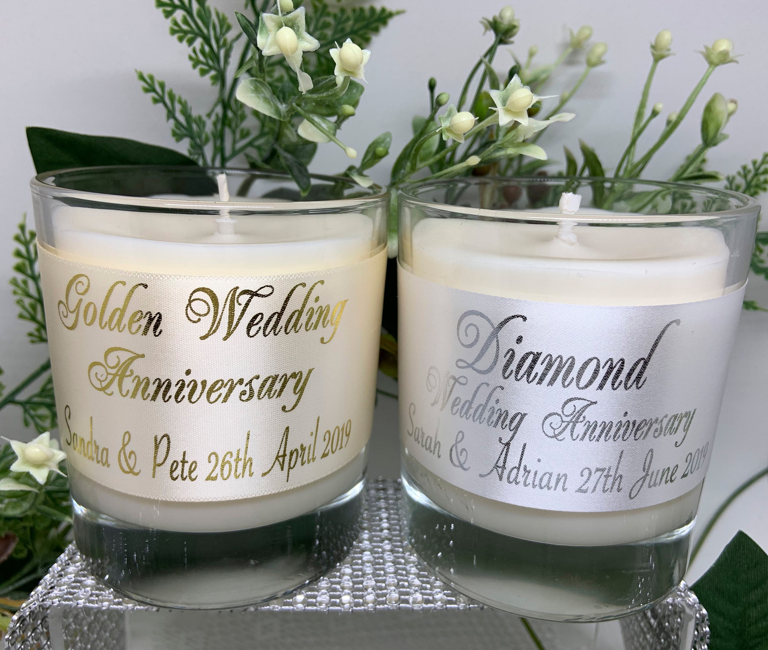 Personalised WEDDING ANNIVERSARY Ribbon Customised for Silver, Ruby ...