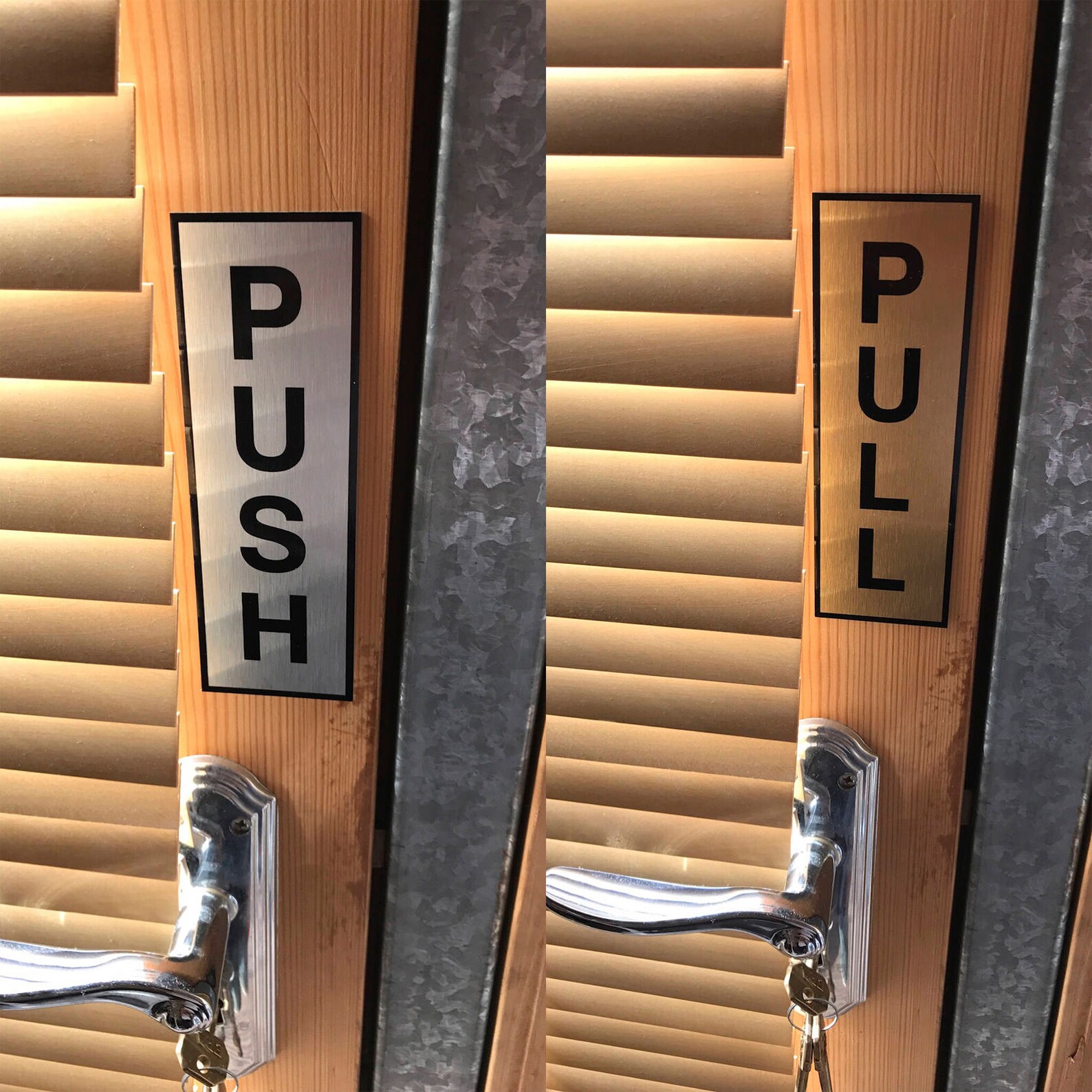 Door Sign Metal Customised Push Pull Name Plate Staff Only - Etsy