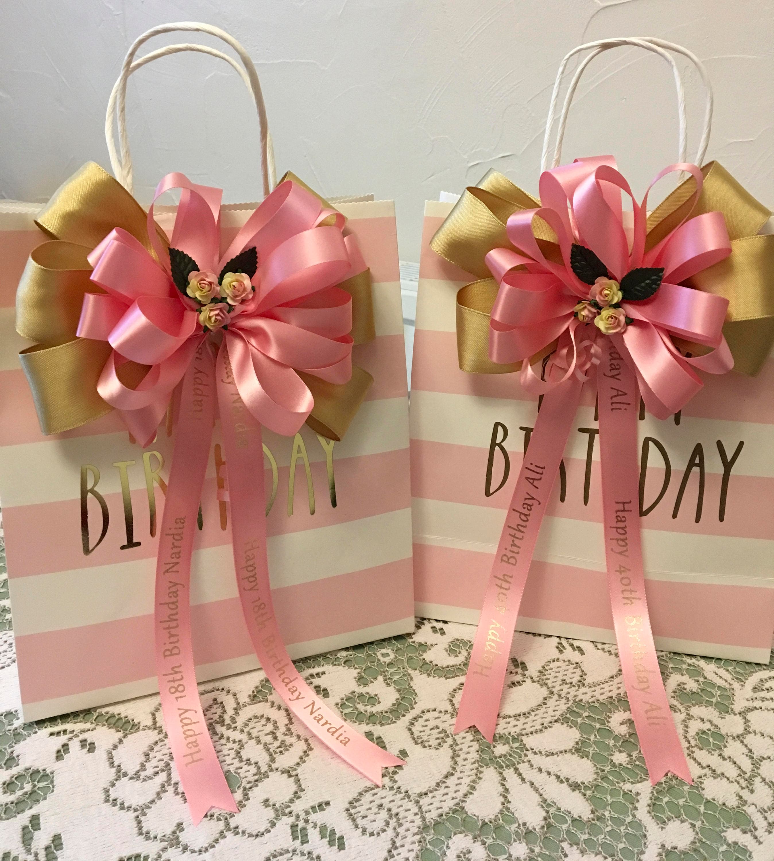 Ribbon Bow PERSONALISED handmade Gifts Cake Cars Decoration | Etsy