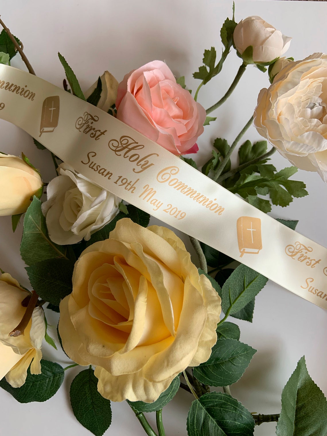 Christening Ribbon Personalised Can Also Be Customised for - Etsy