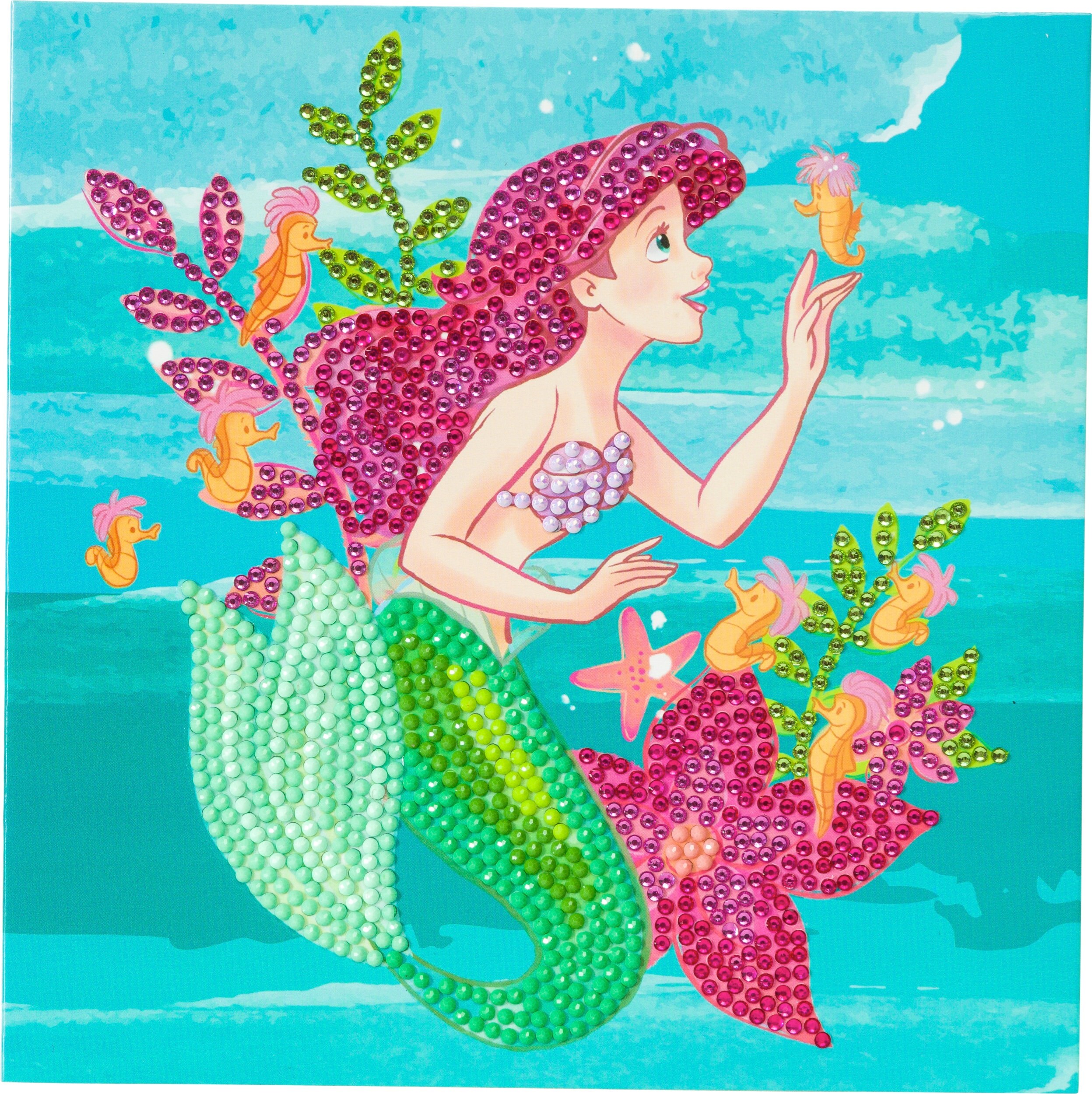Disney Ariel from Little Mermaid Crystal Art DIY greeting Card | Etsy