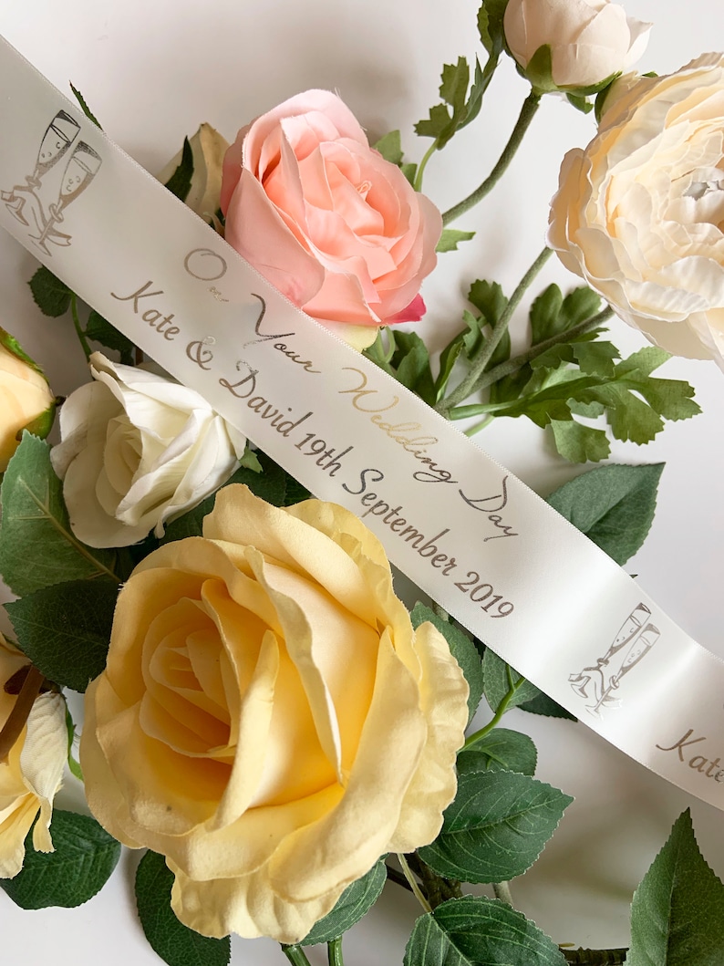 Personalised Wedding Ribbon 45mm wide | Etsy