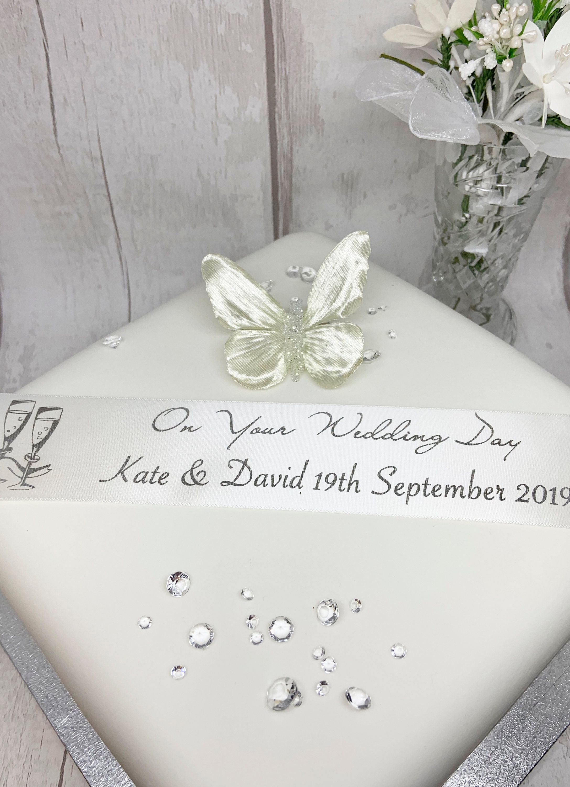 Personalised Wedding Ribbon 45mm Wide - Etsy UK