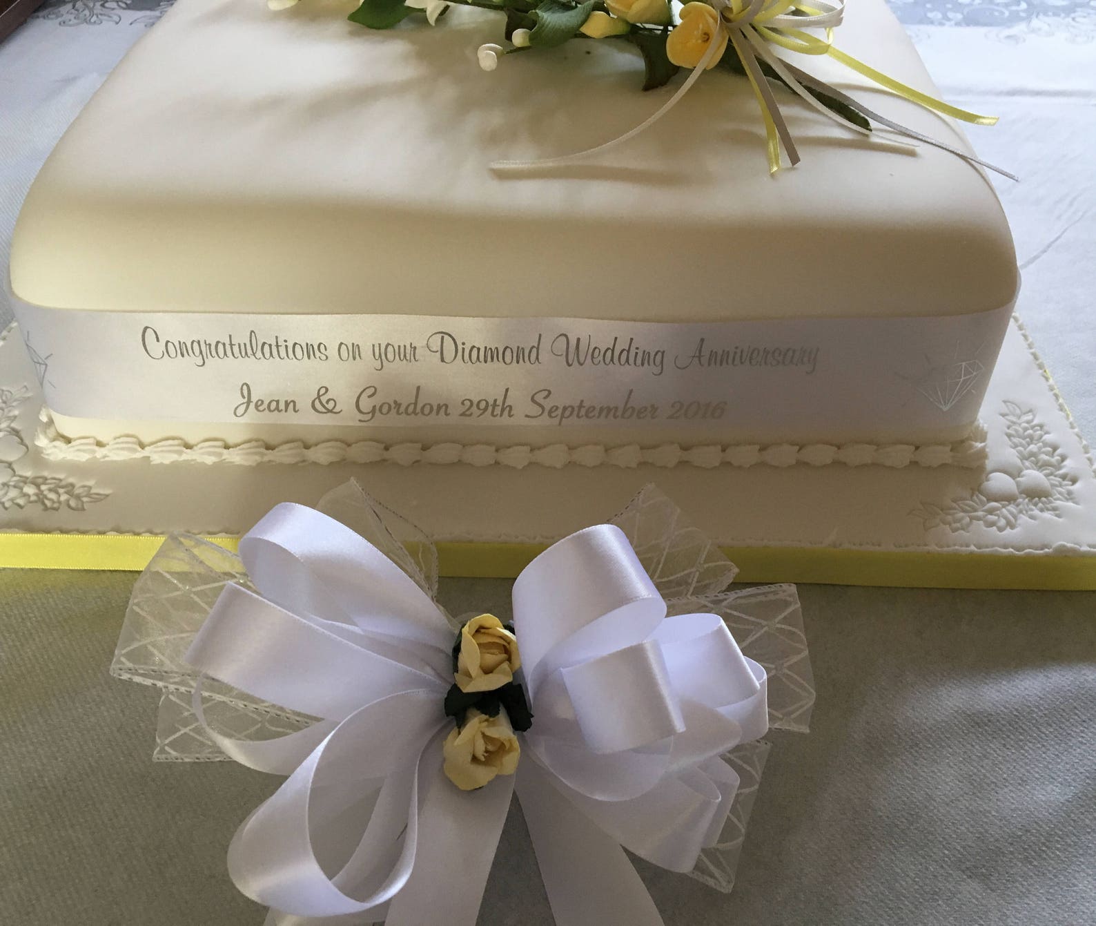 Personalised WEDDING ANNIVERSARY Ribbon Customised for Silver | Etsy