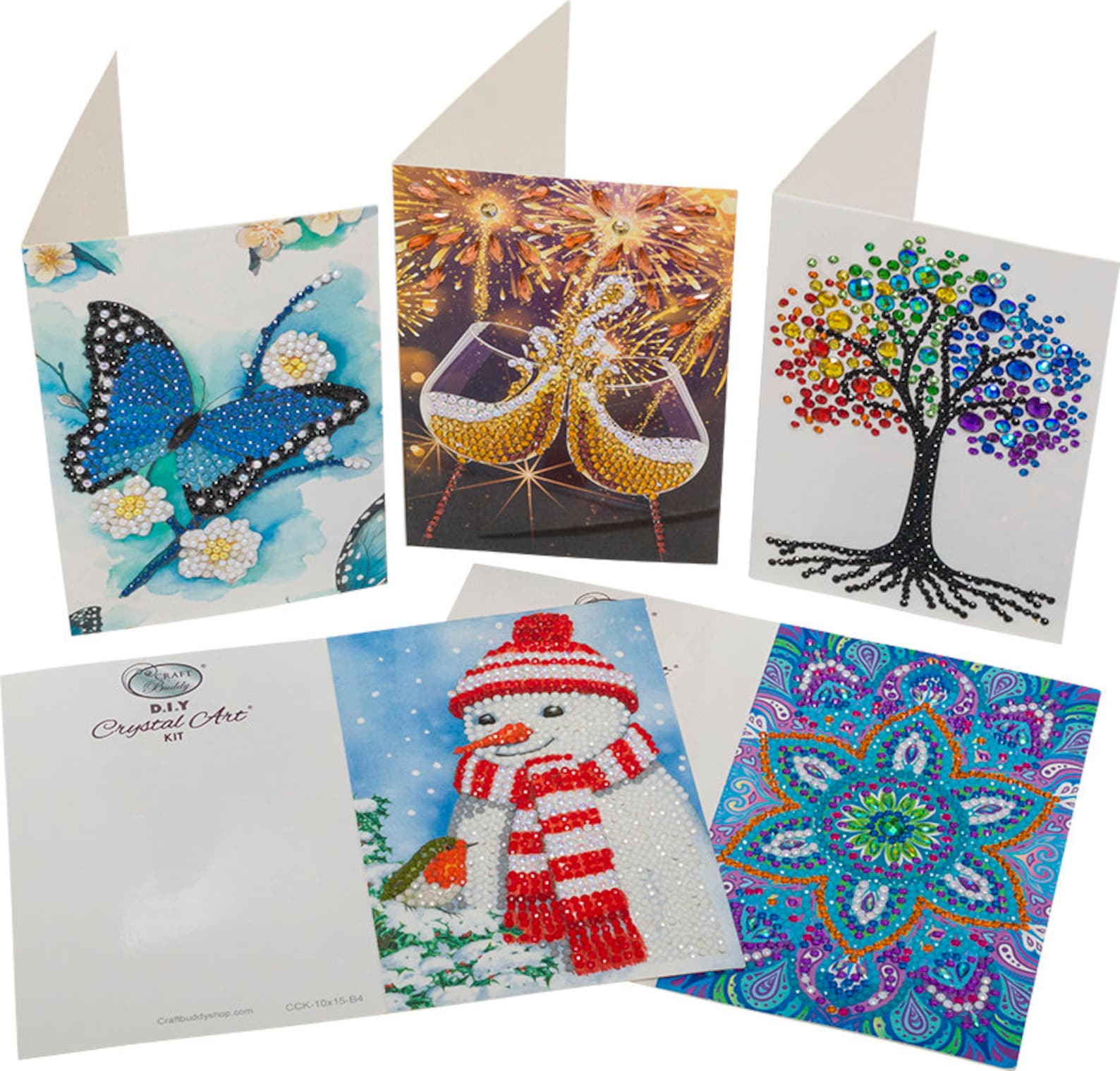 Craft Buddy Crystal Art RAINBOW TREE DIY Greeting Card or - Etsy UK