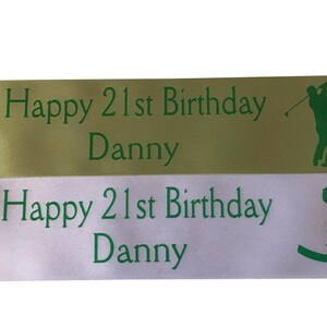 Personalised GOLF Theme Ribbon, 45mm Width, Minimum Order One Metre - Etsy