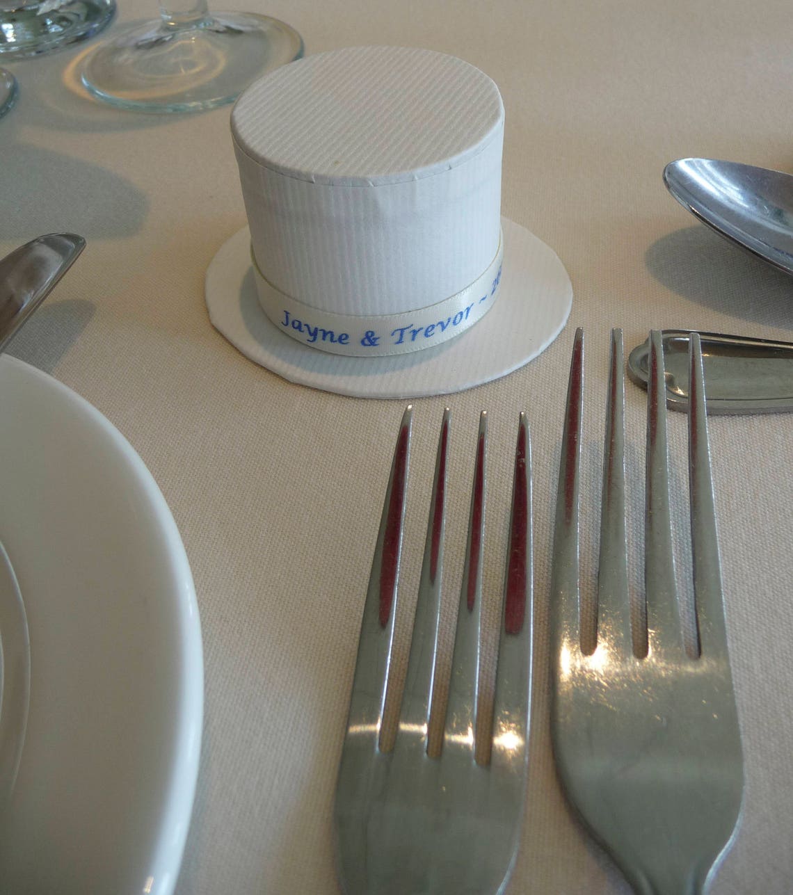 Top Hat Wedding Favour Box Personalised Bride & Grooms Name Date of ...