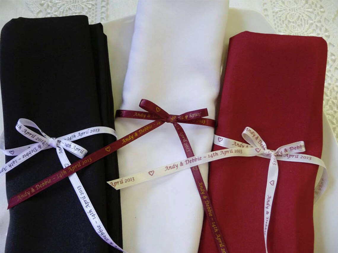 Personalised Ribbon 25 Metres 7 or 10mm Width Customise for | Etsy