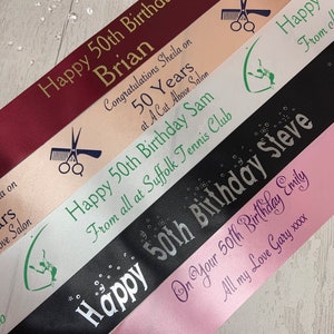 Personalised Special Birthday Ribbon Customised for 18th, 21st, 30th ...