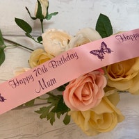 Personalised WEDDING ANNIVERSARY Ribbon Customised for Silver, Ruby ...