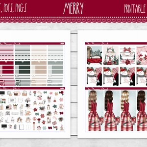 Printable Merry Weekly | Erin Condren | Christmas | Christmas Weekly ...