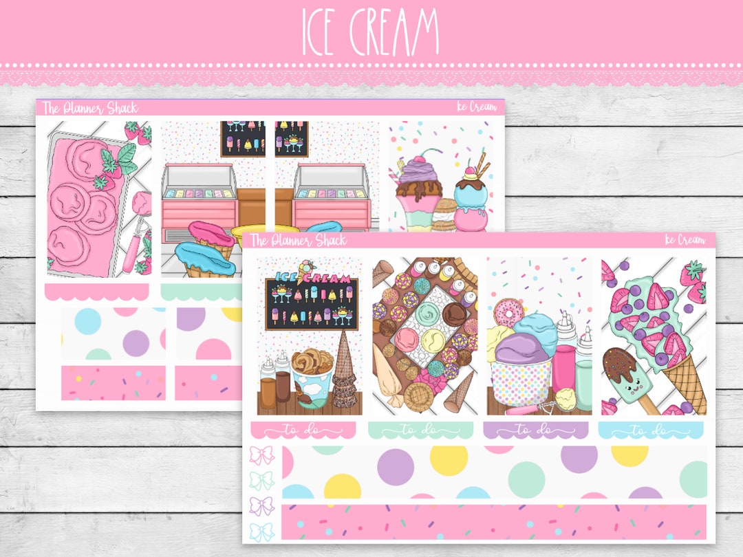 Printable Ice Cream Weekly | Happy Planner | Ice Cream Shop | Summer ...