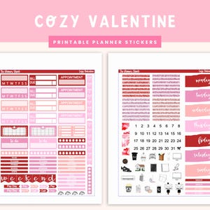 Printable Cozy Valentine Weekly | Big Happy Planner | Valentine Weekly ...