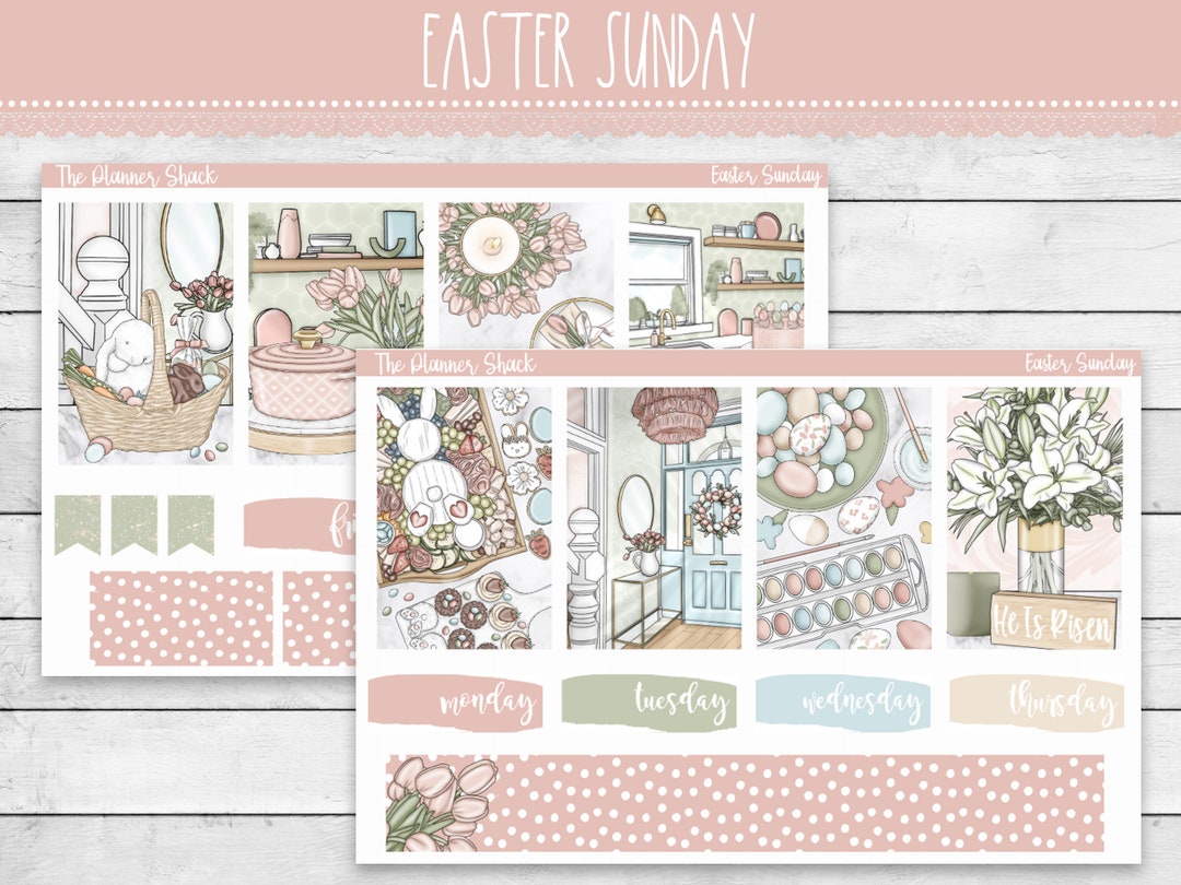Printable Easter Sunday Weekly | Happy Planner | Easter Weekly | Easter ...