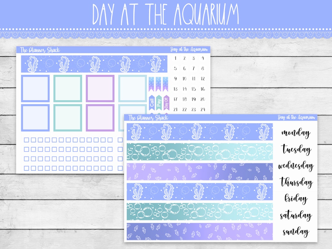 Imprimible A5 DAILY DUO Semanal / Día en el acuario / Acuario semanal ...