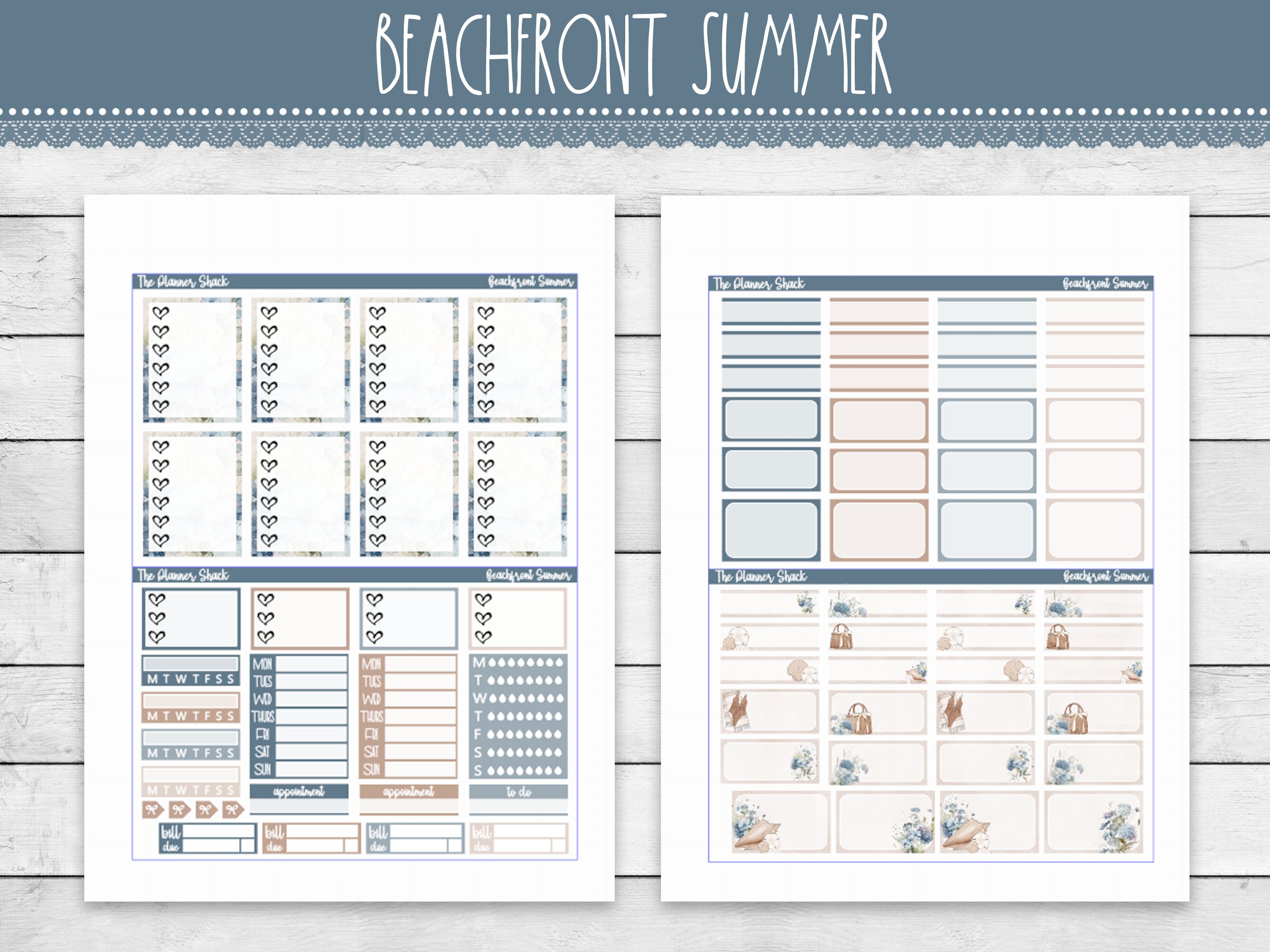 Printable Beachfront Summer Weekly | Erin Condren | Vertical Weekly ...