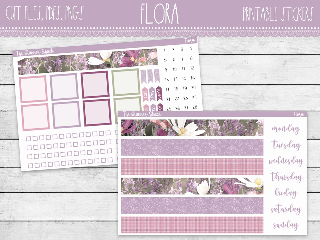 Printable A5 DAILY DUO Weekly Flora Floral Daily Duo Spring Printable ...