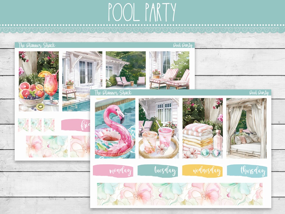 Printable Pool Party Weekly | Happy Planner | Summer Weekly | Weekly ...