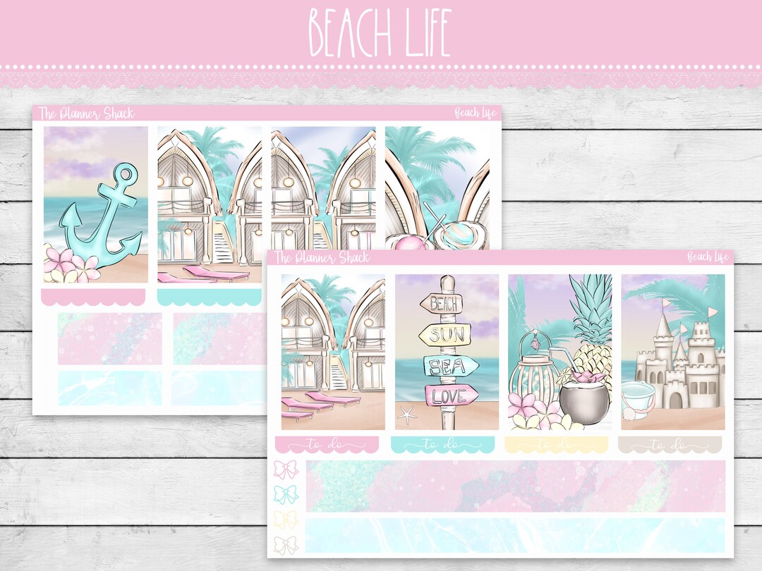 Printable Beach Life Weekly Happy Planner Beach Life - Etsy