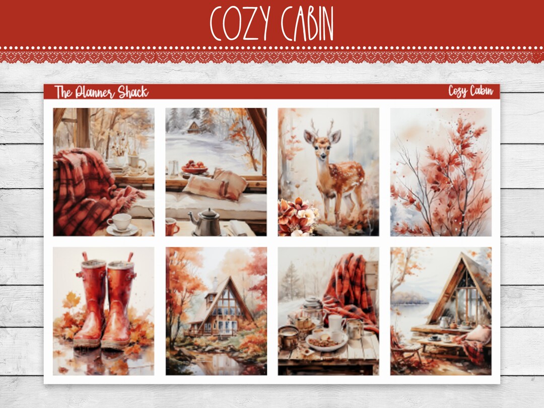 Printable Cozy Cabin Weekly | Erin Condren | Vertical Weekly | Fall ...