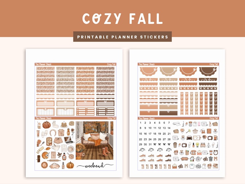 Printable Cozy Fall Weekly | Happy Planner | Fall Nights | Fall Weekly ...
