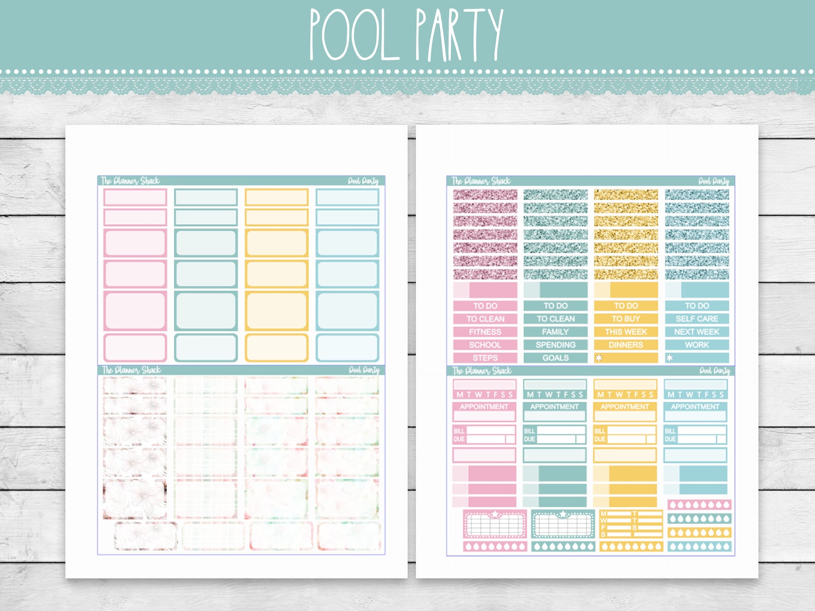 Printable Pool Party Weekly | Happy Planner | Summer Weekly | Weekly ...