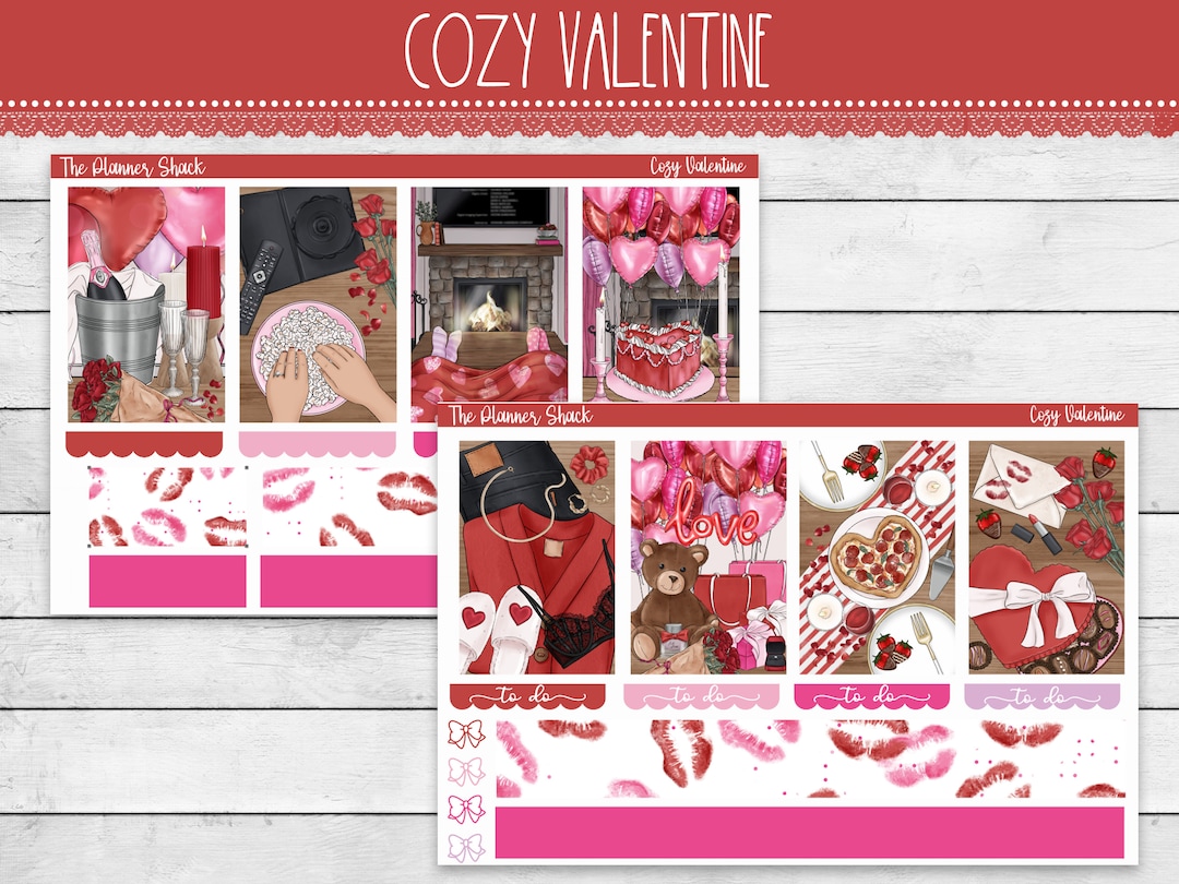 Printable Cozy Valentine Weekly Happy Planner Valentine Weekly Weekly ...