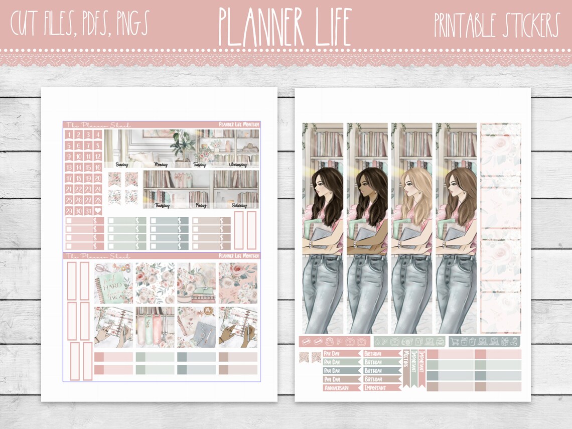 Printable A5 Rings Planner Life Monthly A5 Rings Planner - Etsy