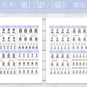 Printable Bible Planner Stickers | Bible Study | Church | Bible Study ...
