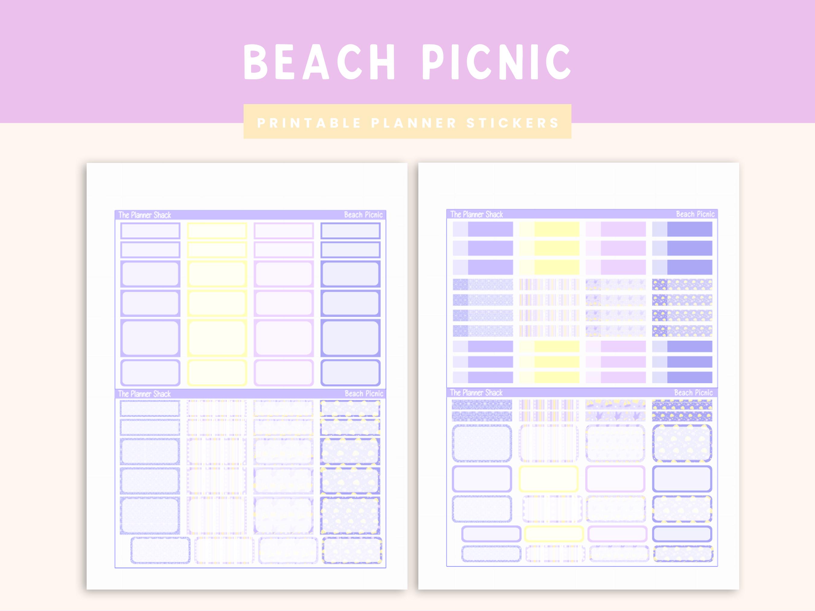 Printable Beach Picnic Weekly | Erin Condren | Vertical Weekly | Summer ...