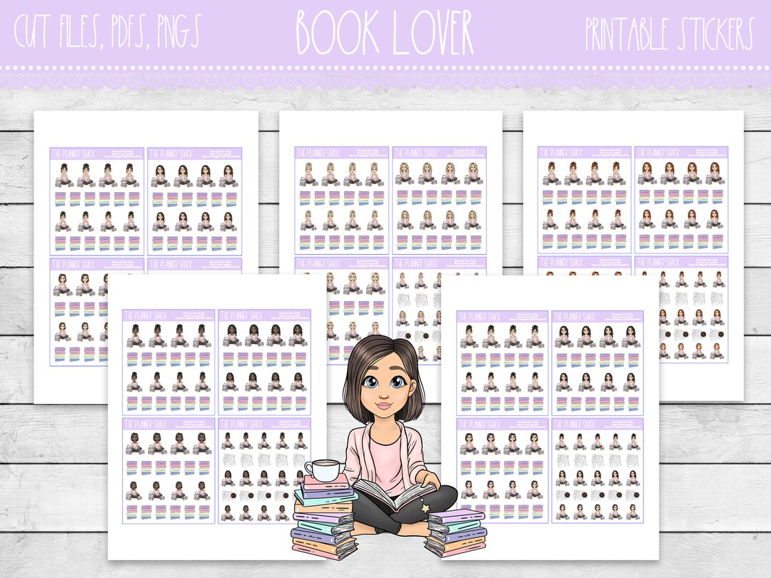 Printable Book Lover Planner Stickers | Book Lover | Books | Reading ...