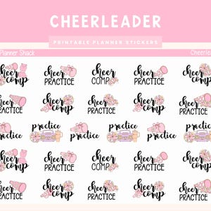 Printable Cheerleader Stickers | Cheer Practice | Cheer Comp ...